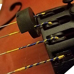 Amgate 4 PCS Rubber Violin Practice Mute Set, Included 2 PCS Claw Style & 2 PCS Round Tourte Style, Black