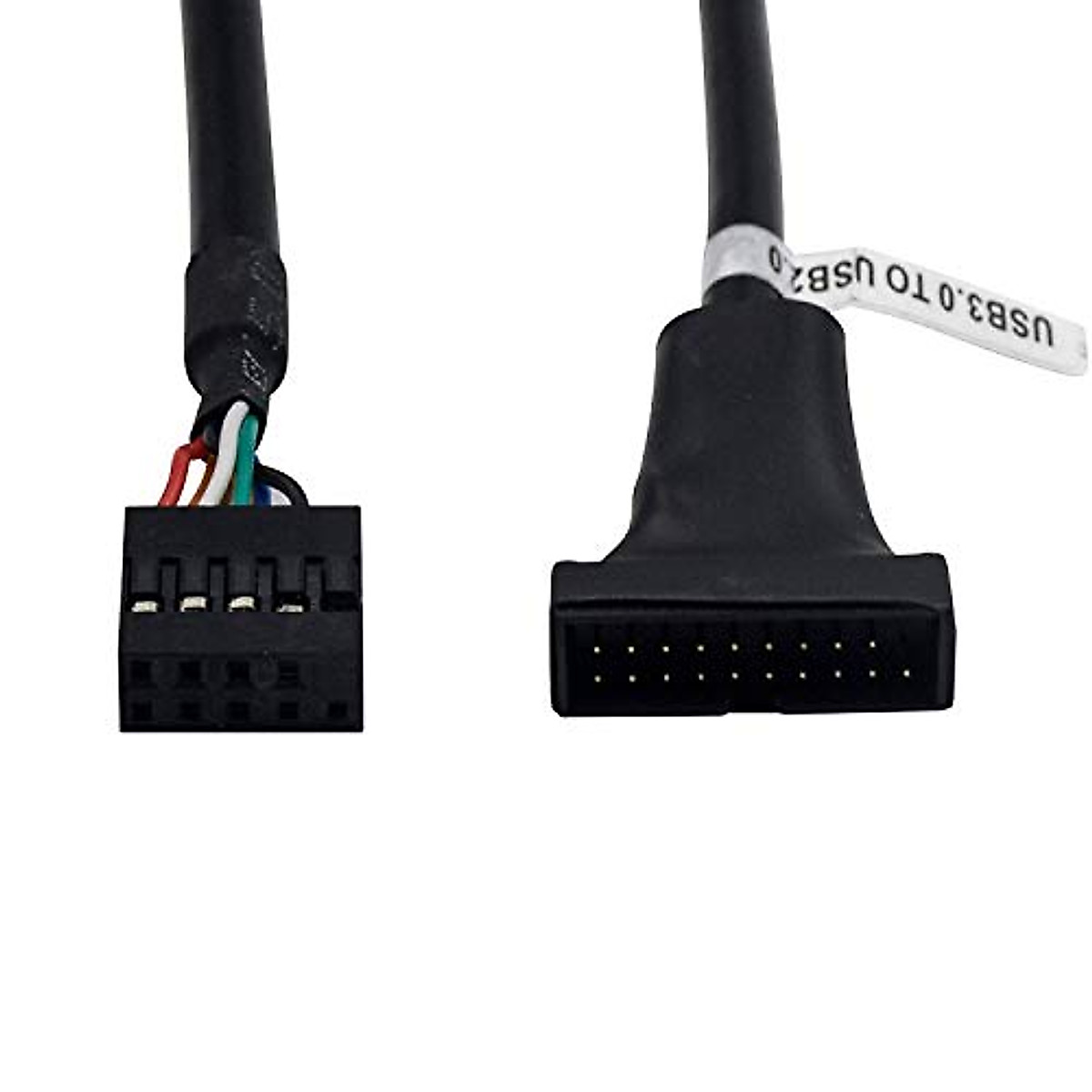 Duttek USB 3.0 Header to USB 2.0,USB 3.0 to USB 2.0 Motherboard Adapter Cable,19 Pin USB3.0 Male to 9 Pin USB2.0 Female Motherboard Cable Adapter Converter 6 inch/15cm (2-Pack)