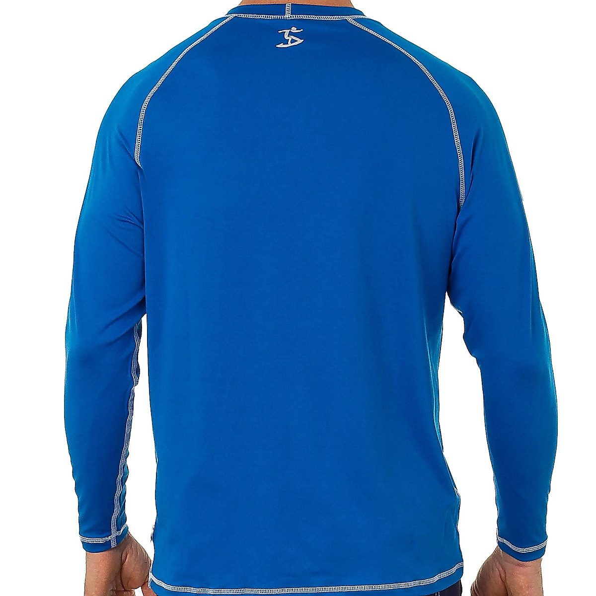 UZZI UPF 50+ Loose Cut Long Sleeve Rashguard Swim T-Shirt (X-Large, Royal)