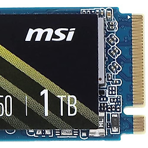 MSI SPATIUM M450 PCIe 4.0 NVMe M.2 1TB Internal Gaming SSD up to 3600MB/s 3D NAND Up to 600 TBW