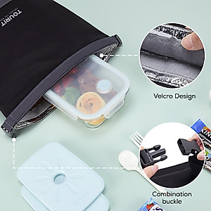 TOURIT Large Lunch Bag 24-Can (14L) Insulated Lunch Box Portable Soft Cooler Lunch Cooler for Adult Men Women, Grey