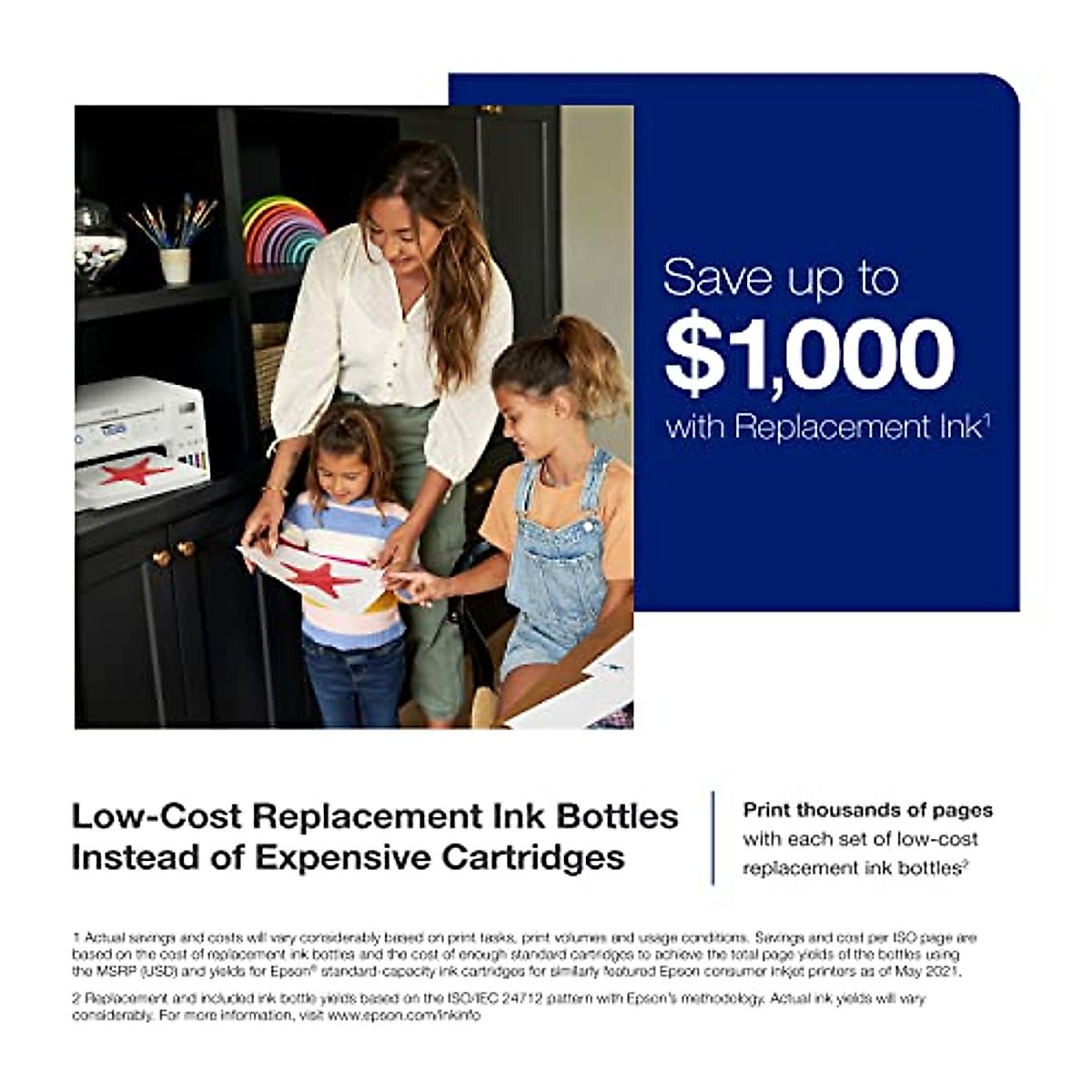 Epson EcoTank ET-3830 Wireless Color All-in-One Cartridge-Free Supertank Printer with Scan, Copy, Auto 2-sided Printing and Ethernet (Renewed),White