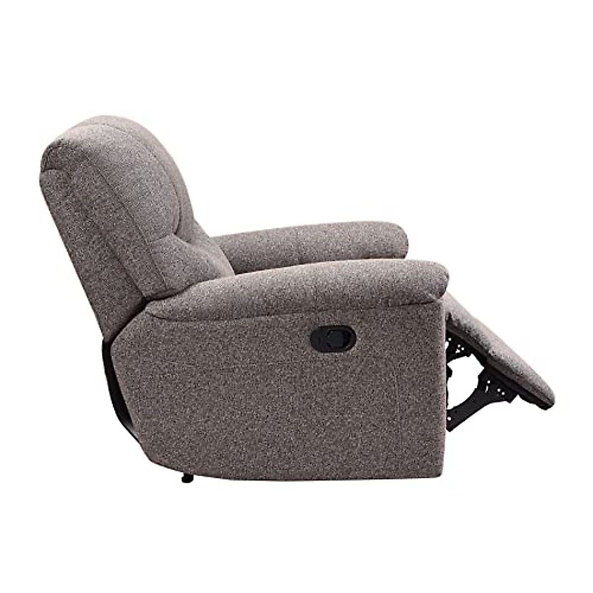 Manual Handel Adjustable Fabric Single Recliners Sofa Padded Seat and Back Chair for Living Room, Bedroom and Home Theater Seating (Brown)