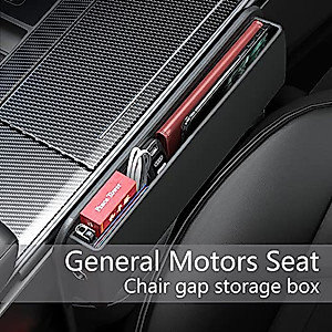 MDee Car Seat Gap Filler for Toyota, Universal Fit Car Seat Gap Organizer, Premium Leather Car Seat Storage Box, Adjustable Stop Seat Organizer Drop and Storage Front Seat for Phones, Cards, Keys