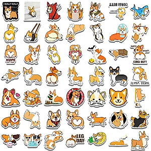 Corgi Stickers 100pcs Cute Animal Kawaii Fashion Cartoon Stickers Waterproof for Teens Girls and Boys Birthday Gift Party Favors (Corgi 100pcs)