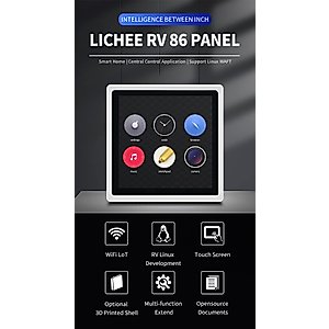 Kocoo Lichee RV 86 Panel, 86x86 mm, Allwinner D1 RISC-V 64bit, Smart Home Central Control Development Board Support Linux Waft (720 512MB with Shell)