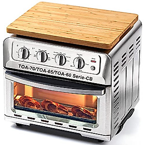 Cutting Board Compatible with TOA-70/TOA-65/TOA-60 Series Air Fryer Oven, Accessories for Convection Toaster Oven, with Heat Resistant Silicone Feet, Creates Storage Space, Protects Cabinet Cupboard