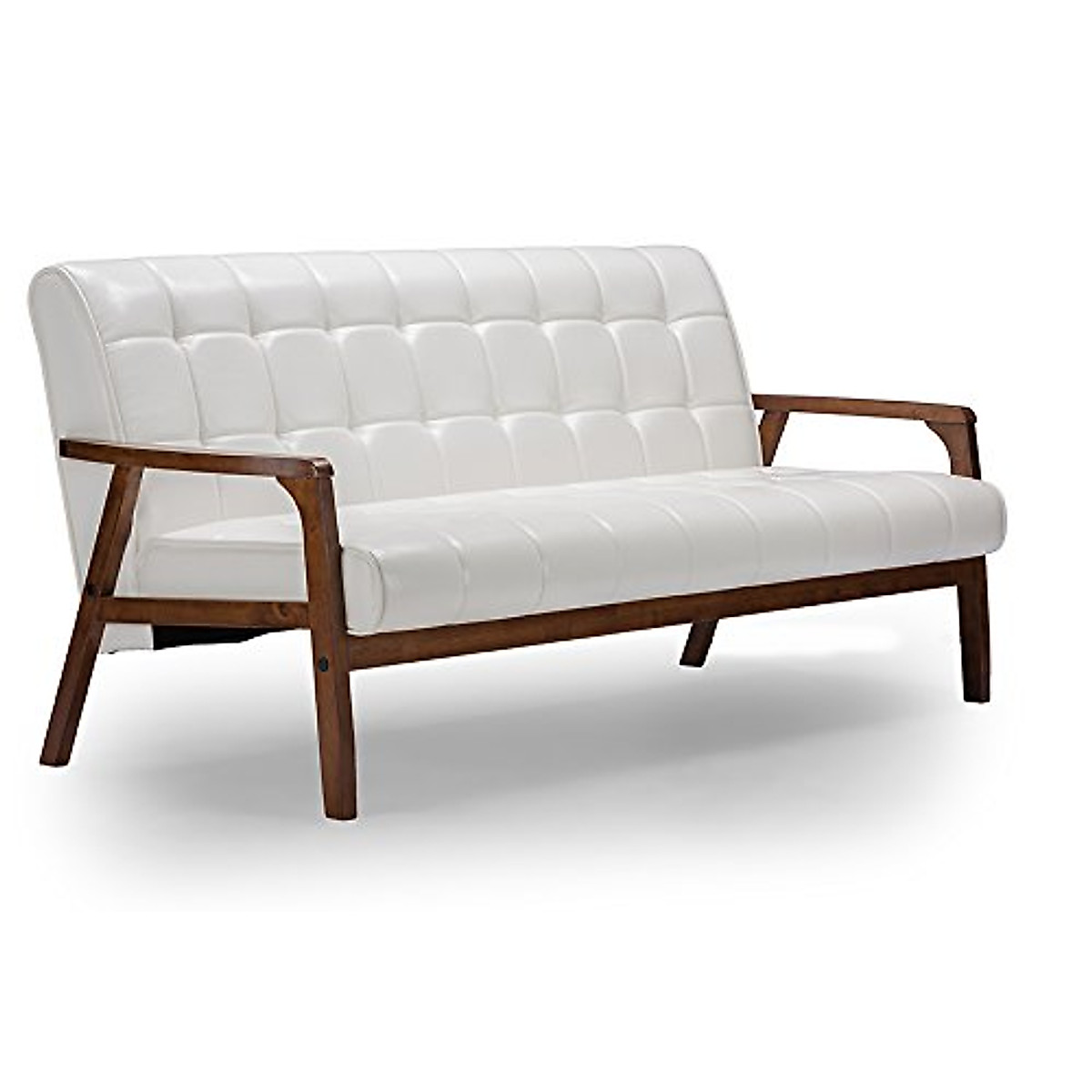 Baxton Studio Mid-Century Masterpieces Sofa, White