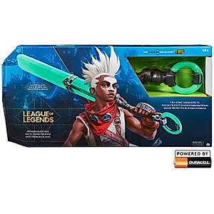 League of Legends, Life-Size Ekko’s Bat, Over 3 Feet with 15+ Iconic Lights and Sounds, Premium Cosplay, Display Stand, Champion Collection, for Ages 14 and Up