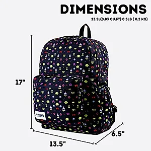 J World New York Unisex Kid's Oz School Backpack for Girls Boys. Cute Bookbag, Game, One Size