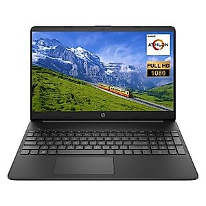 HP 15 Laptop, 15.6" FHD Screen, AMD Athlon Gold 3150U Processor, 32GB RAM, 1TB PCIe SSD, Webcam, HDMI, SD Card Reader, Wi-Fi, Windows 11 Home, Black