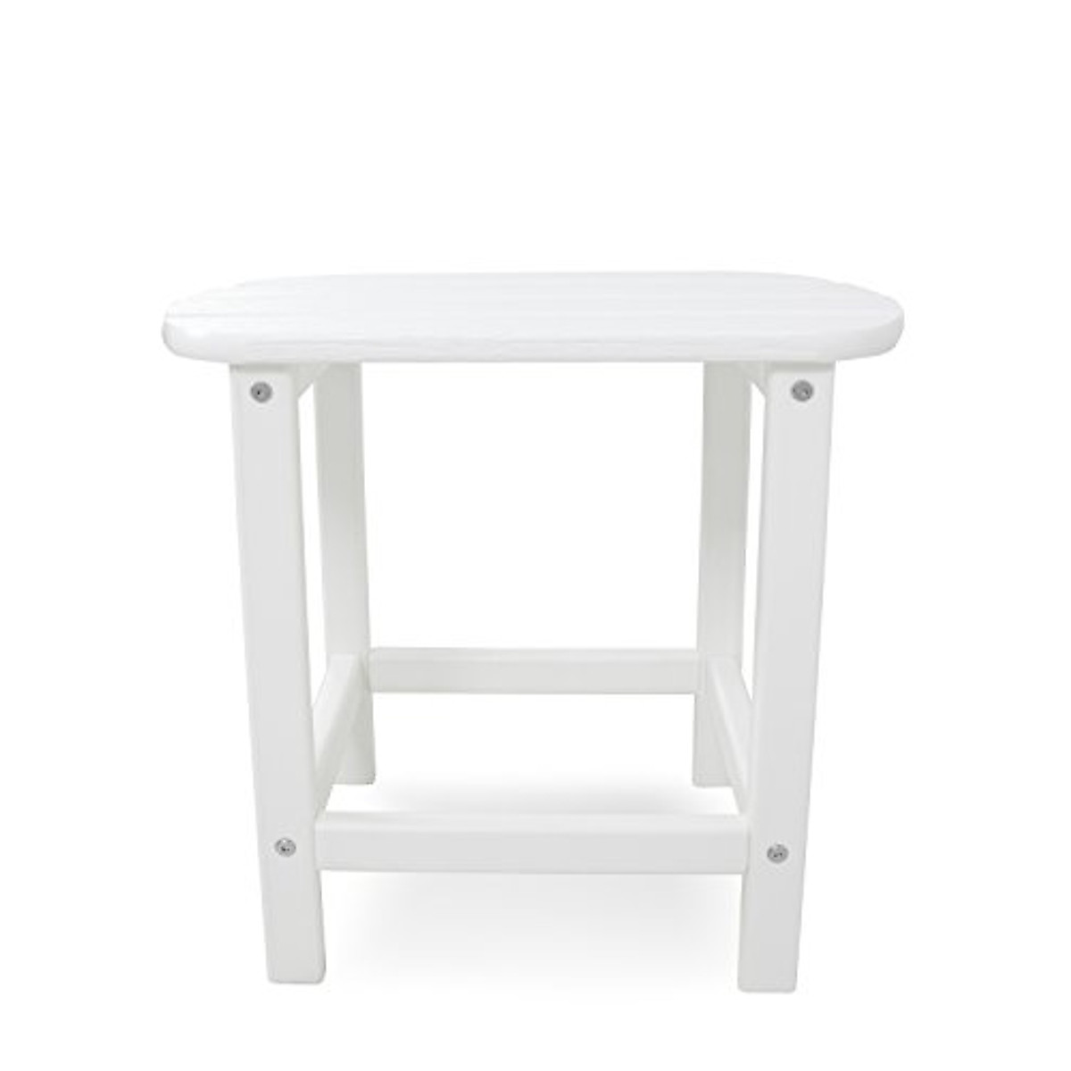 POLYWOOD SBT18WH South Beach 18" Outdoor Side Table, White