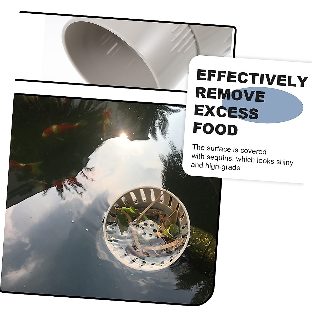 FONDOTIN 1 Pc Filter roof Drain Strainer Drain Pipe Fittings filtro para pecera Pool Sink Strainer Plastic Fish Bowl Pond Drain Cover Plastic Aquarium Skimmer abs Fish Tank Basket White