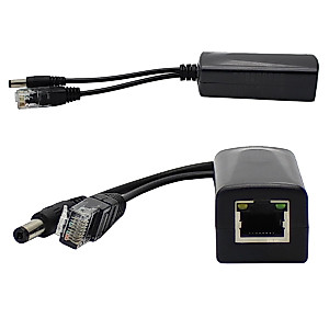 ANVISION 4-Pack 12V DC Output Active PoE Splitter Adapter, IEEE 802.3af, 10/100Mbps, for IP Camera AP Voip Phone and More, AV-PS12