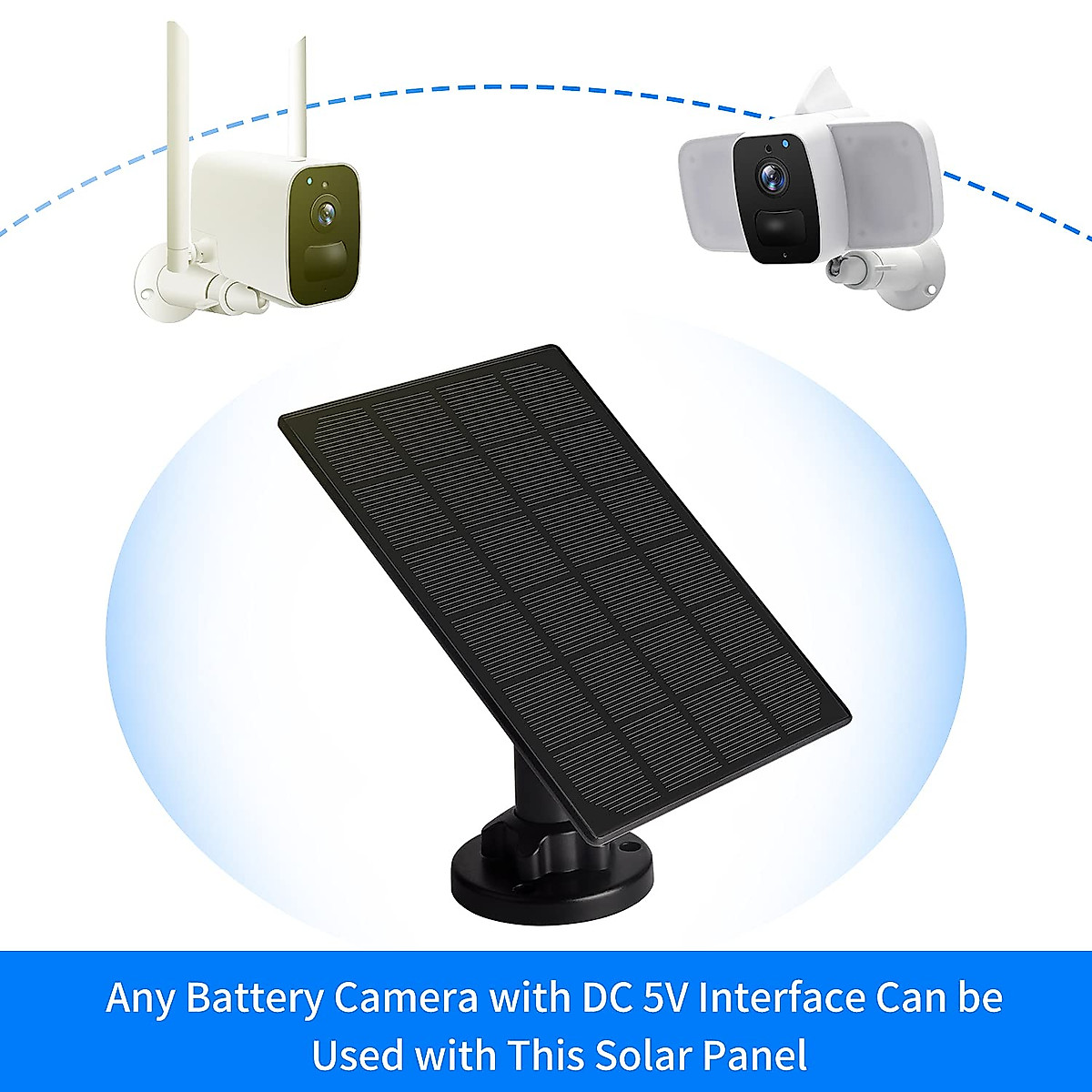 Solar Panel for Security Camera,USB Solar Panel Compatible with Rechargeable Battery Camera,5V 3.5W Waterproof Solar Panel with 10ft Charging Cable,Adjustable Security Mount(3 Pack)