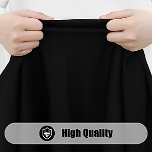 Smiry Rectangle Picnic Table Cloth 2 Pack, Waterproof Elastic Fitted Tablecloths for 6 Foot Tables, Washable Polyester Table Cover for Camping, Indoor and Outdoor (Black, 30"x72")