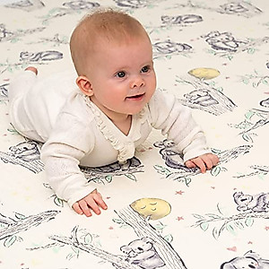 JumpOff Jo - Large Waterproof Foam Padded Play Mat for Infants, Babies, Toddlers, Play & Tummy Time, Foldable Activity Mat, 70 in. x 59 in. - Llama & Koala, Pack of 1