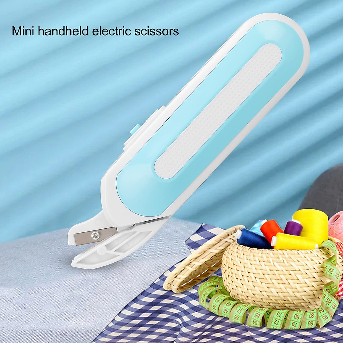 Electric Scissors Sewing Scissors, Cordless Mini Portable Electric Scissors For Sewing, Shears Cutting Tool, 2 Power Supply Modes, Gifts For Crafts Man (blue)
