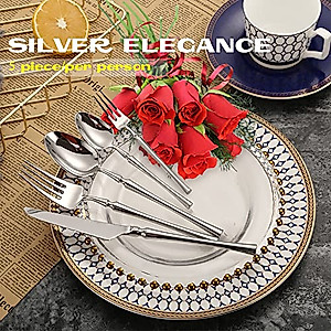 JGJGJG Silverware Set 20 Piece Service for 4 - Dishwasher Safe