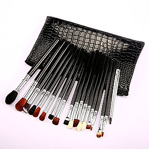 Professional Eye Shadow Makeup Brush Set, COSHINE 19pcs Eye and Lip Premium Synthetic Cosmetic Brushes Kit