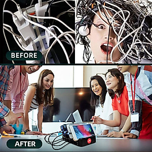 Raosky Magnetic Charging Cable 4pcs,(0.6ft,2.4 A Max) Nylon Braid Cord,Just Short Magnetic Cables without Magnetic Charging Tips,Suitable for Charger Station/Mobile Power/Tablet&More Devices (Black)