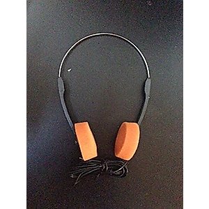 Star Lord Style Walkman Hi-fi Stereo Earphone Headset Orange Ear Pad Classic