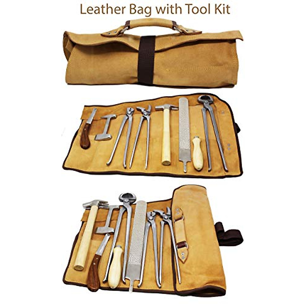 Professional Equine Horse Farrier Tool Kit Grooming Hoof Bot Shoe Puller Nipper Rasp 984109