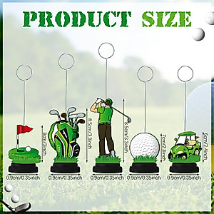 RattanView 5 Pcs Golf Ball Themed Party Decorations Photo Holders Balloon Picture Holders Place Card Holders Table Centerpieces Number Name Clips Holder for Home Birthday Wedding Party Decor