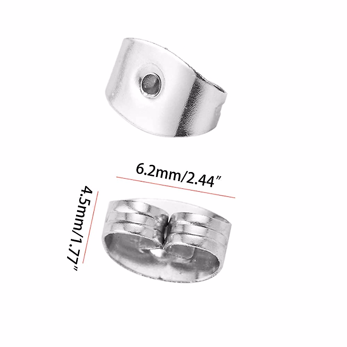 Gold Earring Posts and Backs - 400 Pcs 316L Stainless Steel Hypoallergenic Earring Studs for Jewelry Making with Butterfly Earring Backs, Earring Making Kit for DIY Jewelry (Gold)