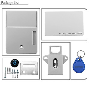 QIUNI Battery IC Card Sensor Cabinet Drawer Intelligent SmartLock DIY Invisible Hidde Digital Lock Without Perforate Hole