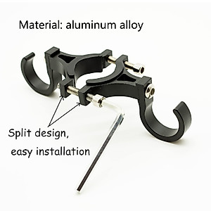 DYSEYU Metal Beach Umbrella Hanging Hook Adjustable 0.7-1.53" for Suspension Towels/Hats/Clothes/Camera/Sunglasses/Bags Family for Beach Accessories for Vacation Must Haves(Black)