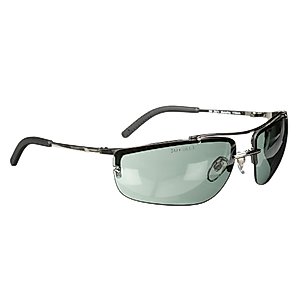 3M Safety Glasses, Metaliks, ANSI Z87, Anti-Fog, Gray Lens, Polished Metal Frame, Adjustable Bridge