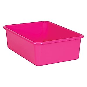 Teacher Created Resources® Pink Large Plastic Storage Bin