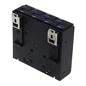 SEDNA - USB 3.1 Gen 1 (USB 3.0) 7 Port DIN-Rail Mounting Hub, for Industrial Control/Server Cabinet mounting Applications