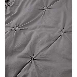 Cozie Mari Ultra Soft Stone Washed Comforter Set, Grey, King