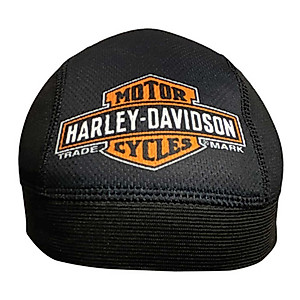 Harley-Davidson Men's Gated Bar & Shield Logo Polyester Skull Cap - Black