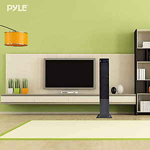 Pyle PHITB65BK Bluetooth Sound Tower Speaker System with USB Reader 3.5mm AUX, RCA Inputs and FM Radio