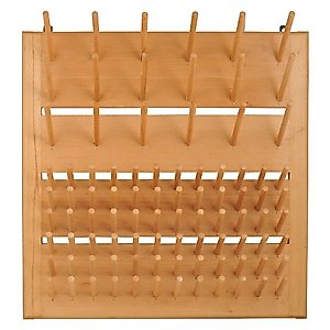 Wooden Draining Rack, Mountable - Accommodates 90 Pieces of Labware - 20" Wide, 5.5" Long & 20" Tall - Premium Polished Beech Wood - Eisco Labs