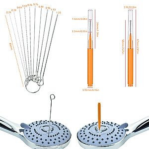 Shower Head Cleaning Brush Tool, Shower Head Cleaner Brushes Picks Small Cleaning Brush Crevice Cleaning Brush Anti Clogging Cleaning Brush for Household Bathroom Pipe Car Washers Holes Gaps Nozzles