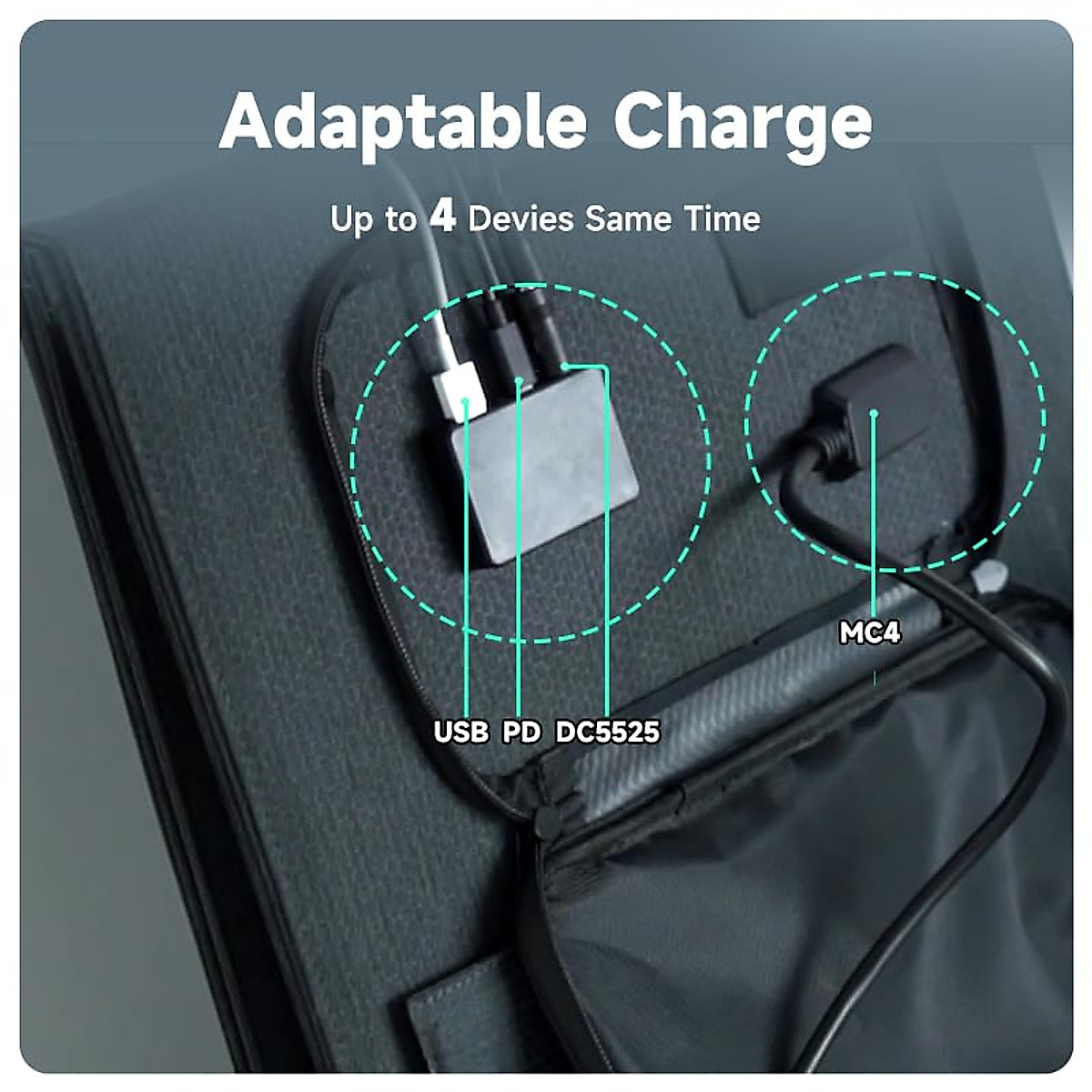 POWERWIN Foldable Solar Panel 110W, Portable with Carry Case, High 24% Efficiency, IP65 Water & Dustproof Design for Camping, RVs, or Backyard Use