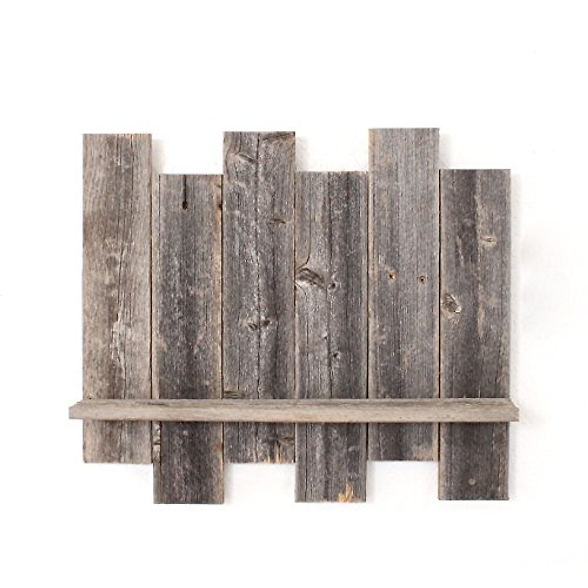 BarnwoodUSA | Farmhouse Staggered Wall Shelf - 100% Up-cycled Reclaimed Wood