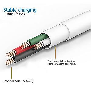 LIANSUM Replacement Finishing Touch Flawless Legs Charger Cord Ladies Legs Razor Shaver USB Cable, Women Electric Trimmer 5V Power Cord White (Only for Finishing Touch Flawless Legs)