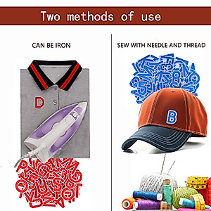 SIBORUI Iron on Letter and Numbers Patches 72 Pieces, Letter Patches Alphabet Embroidered Patch A-Z,Numbers 0-9 for DIY Accessories Hats Shirts Jeans Socks Bags Dress (White)