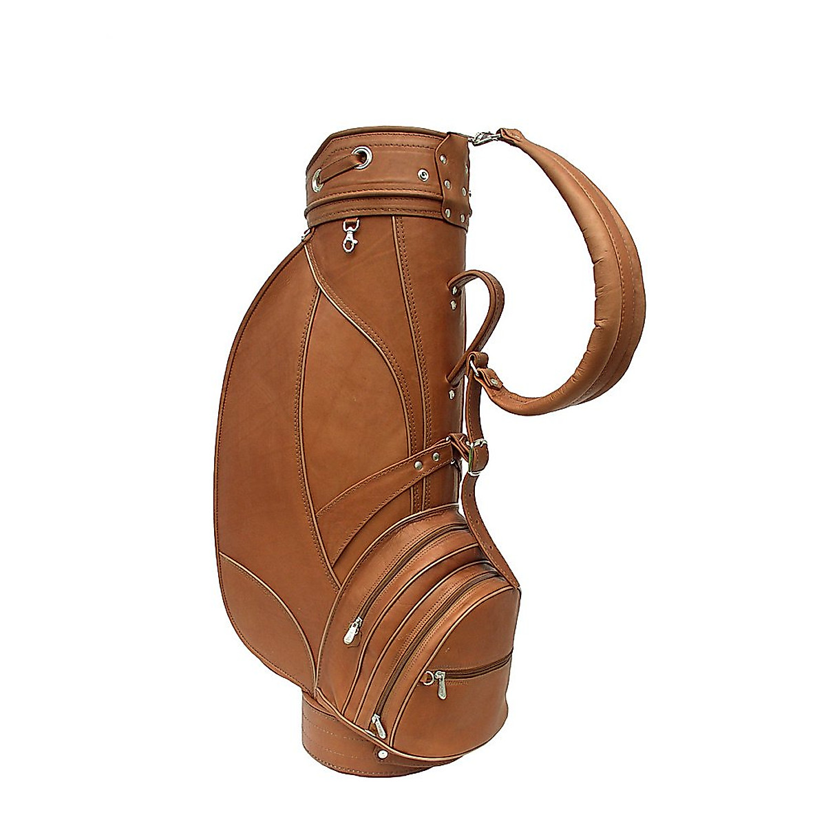 Piel Leather Deluxe 9in Golf Bag, Brown, One Size