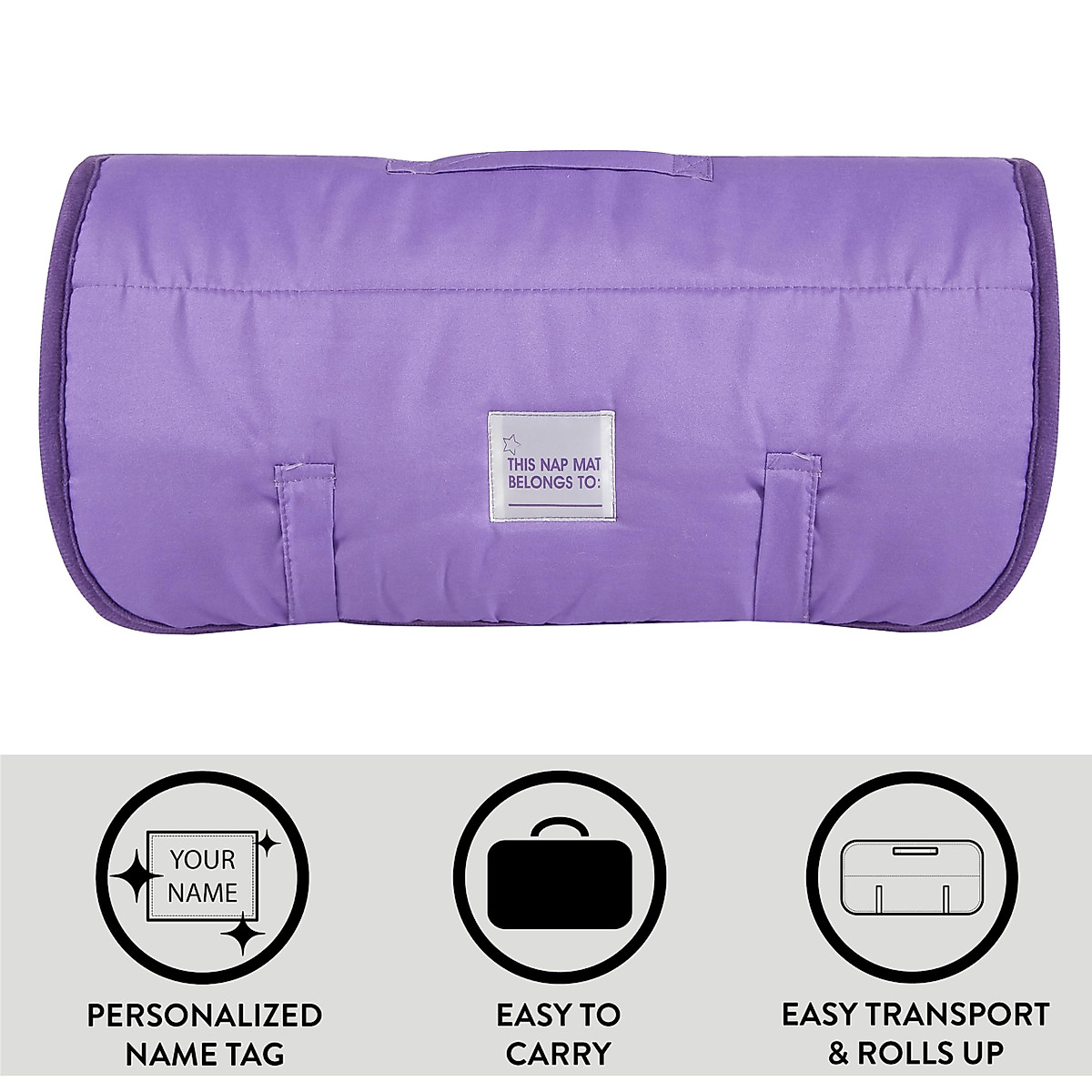 Idea Nuova Disney Minnie Mouse Super Soft Toddler Quilted Nap Mat with Built in Pillow, 26"" x46, Multicolor