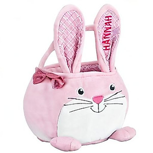 Let's Make Memories Personalized Furry Critter Kids' Easter Basket - Pink Bunny