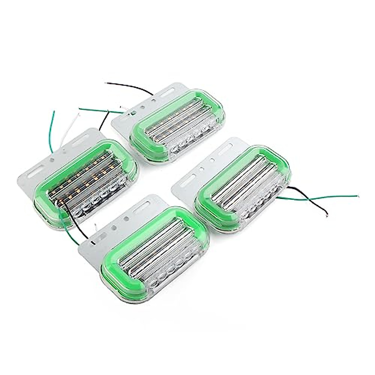 FSFY Car Auto LED Side Marker Light External Signal Indicator Lamp for Truck Trailer Lorry,Green