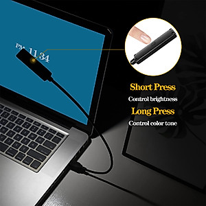 ORIEMARS USB Reading Light, Laptop Light,Keyboard Light for Computer Adjustable Gooseneck, 3 Color x 3 Brightness USB Lamp/1pc + 3pcs Mini LED Lights (1 + 3)