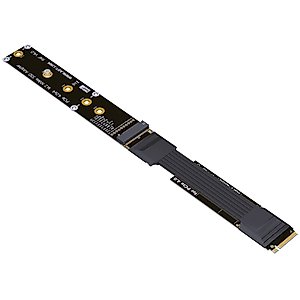 ADT-LINK M.2 NVMe SSD to PCI Express 4.0 X4 Extension Cable Full Speed 64G/BPS Solid State Drive Riser Card Support SSD 2230 2240 2260 2280 22110 (20CM,R44SF 4.0)