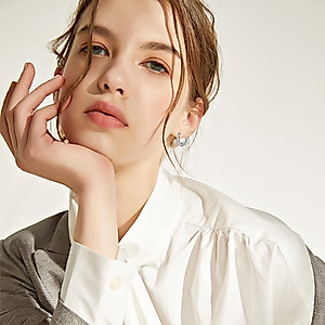 AOVEAO Celtic Knot Earrings 925 Sterling Silver Irish Celtic Hoop Huggie Earrings Irish Celtic Knot Small Round Earrings Jewelry for Women